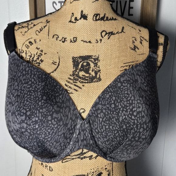 Cacique | Intimates & Sleepwear | Womens Gray Black Leopard Lighly ...